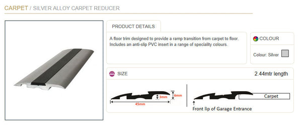 Black Aluminium Edging | Garage Carpet | Ace of Space - Ace of Space